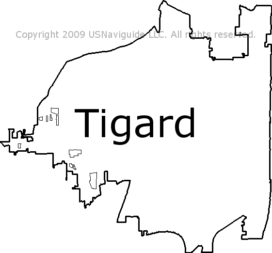 Tigard Oregon Zip Code Map